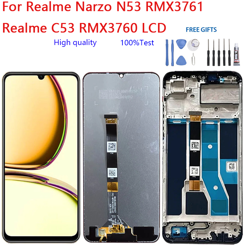 Original 6.74'' For Realme C53 RMX3760 LCD Display Touch Screen ...