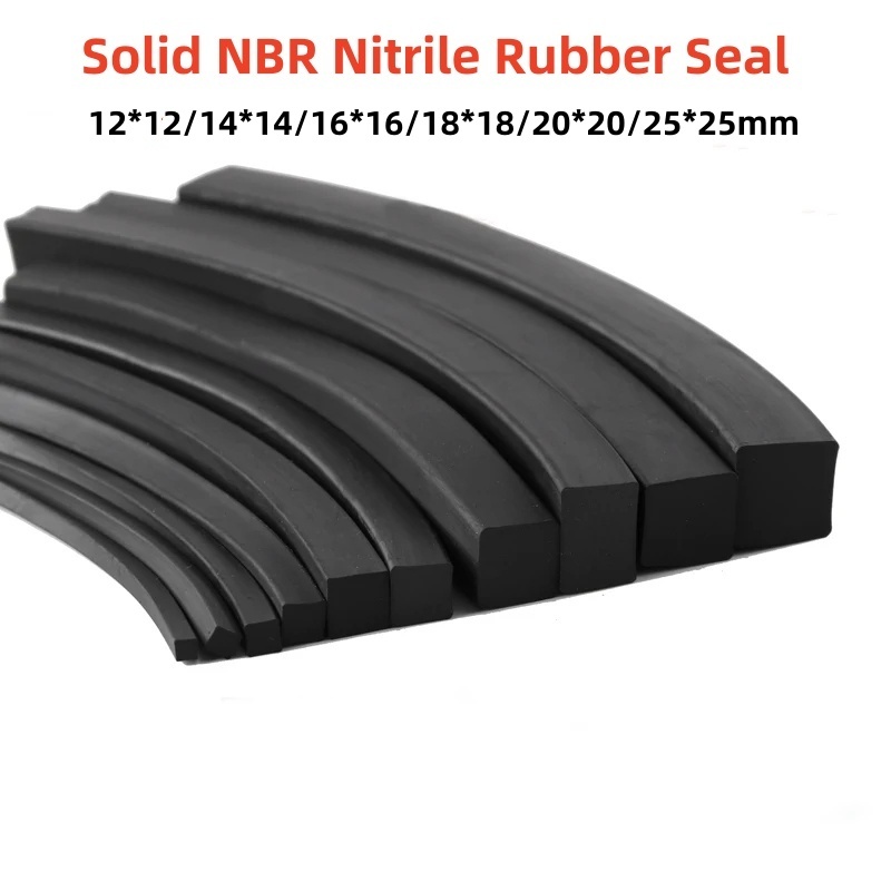 1Meter Black Solid NBR Nitrile Rubber Seal Gasket Strip Cord Square ...