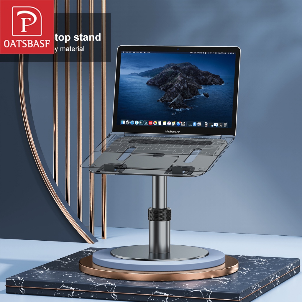 OATSBASF Aluminum Alloy Adjustable Height Rotatable Laptop Stand ...
