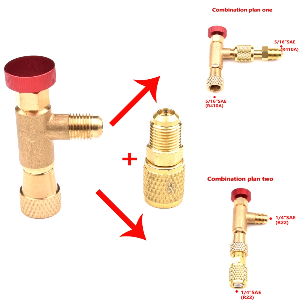 R410A R22 Gauges Hose Air Conditioner Refrigeration Adapter Connector ...