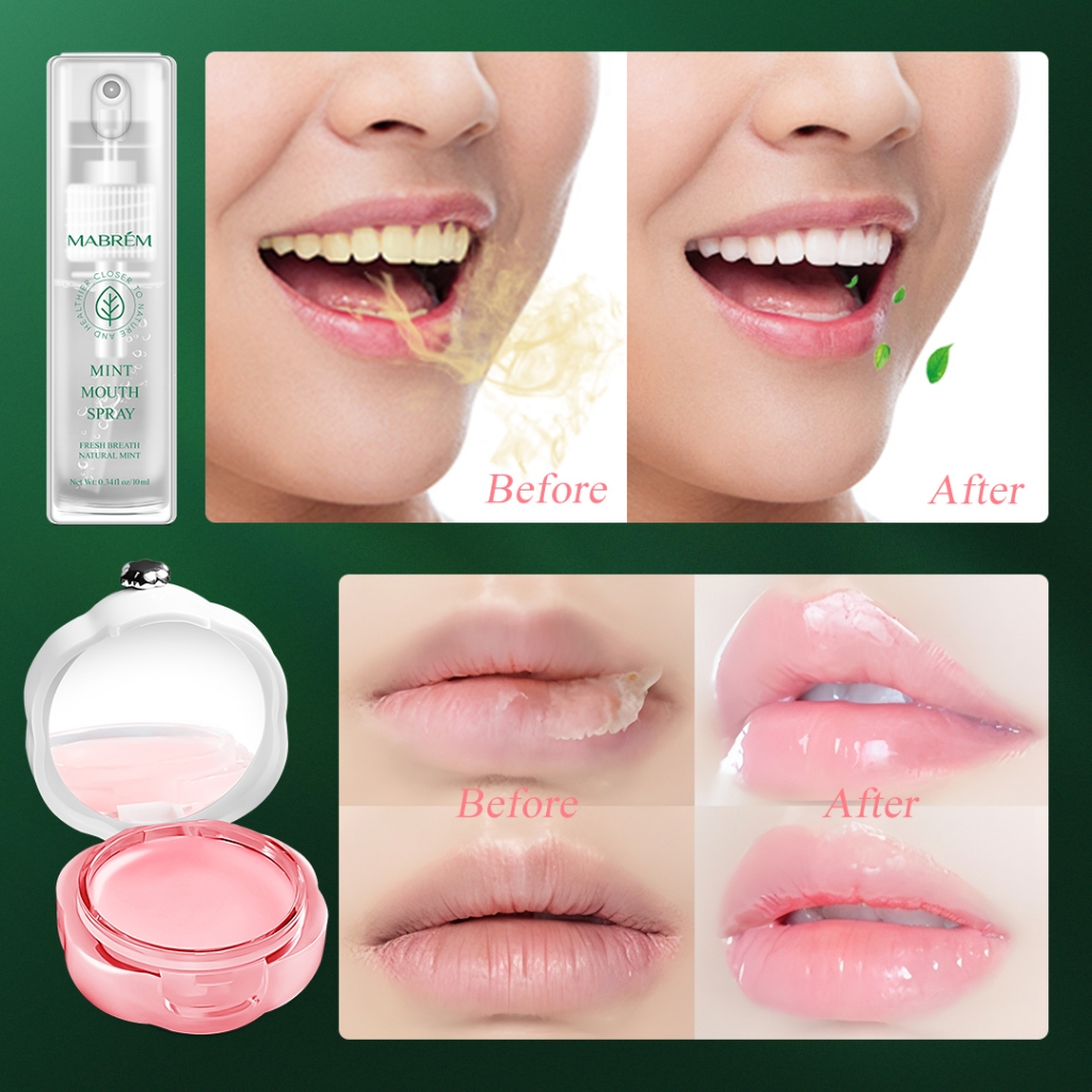 MABREM Mouth Spray Lip Balm Oral Spray Remove Smoke Breath Small ...