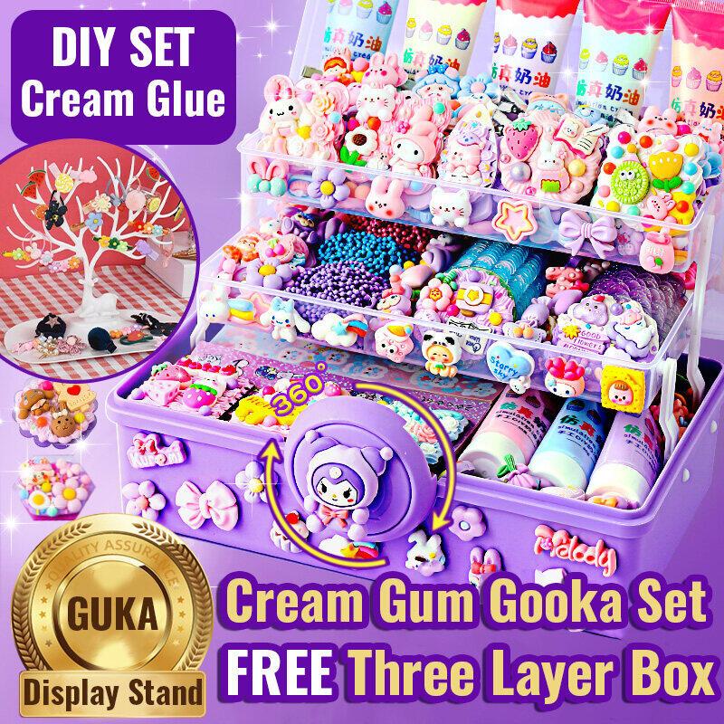 707Pcs Guka Set Box Cream Glue Resin DIY Keychain Cartoon Sticker Set ...