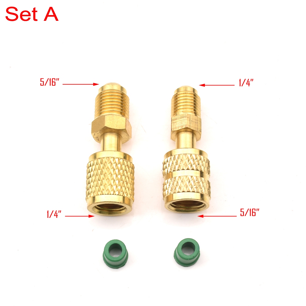 AC Refrigerant Adapter For R410 R32 R22 For Valve System Tool SAE Male ...