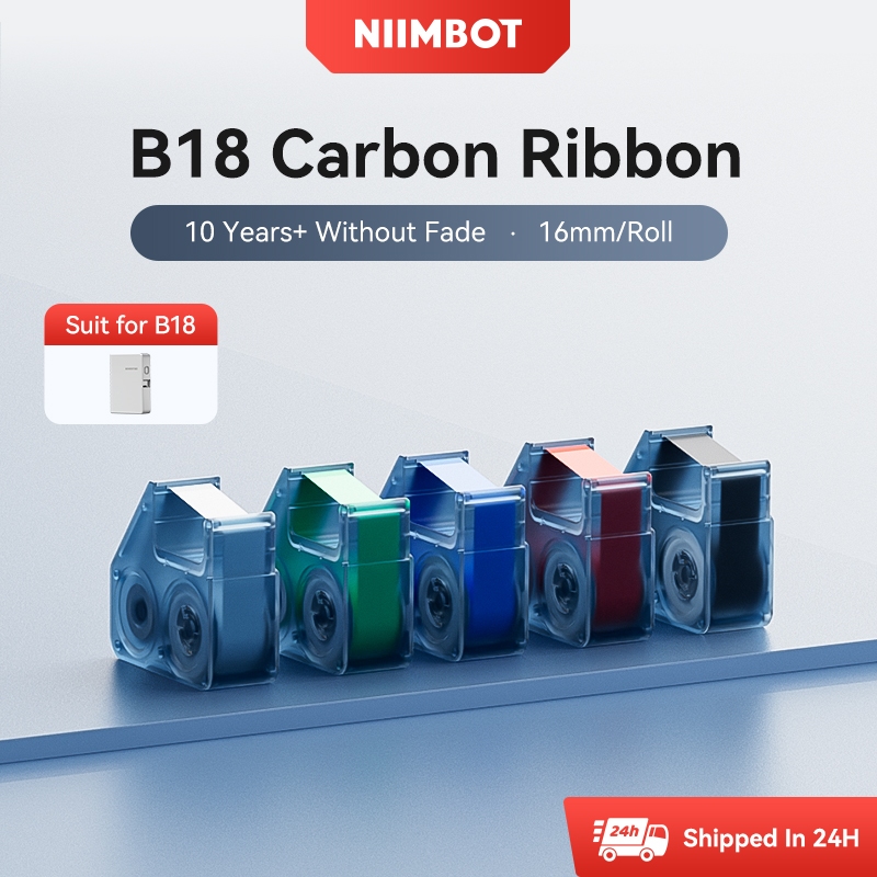 Niimbot B18 Resin Based Carbon Ribbon 14mm*16m Long-lasting Non-fading ...