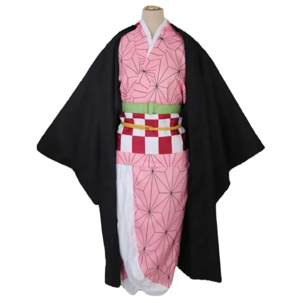Anime Demon Slayer Nezuko Cosplay Costume Kimono Kimetsu No Yaiba ...
