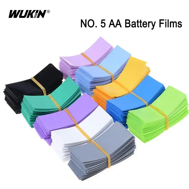 Multicolor PVC Heat Shrink Tube AA Battery Wrap Precut Insulated Film ...