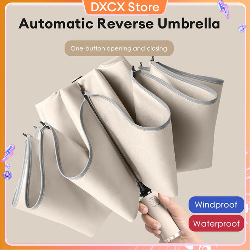 Fully automatic umbrella Reverse Foldable Umbrella Reflective Umbrella ...