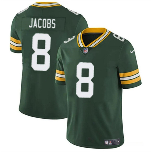 Men's NFL 2024-25 Green Bay Packers Josh Jacobs Green Team Limited ...