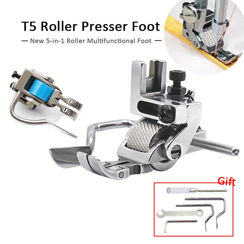 5-In-1 Multi-Purpose T5 Presser Foot Set With Triple Wheels For ...