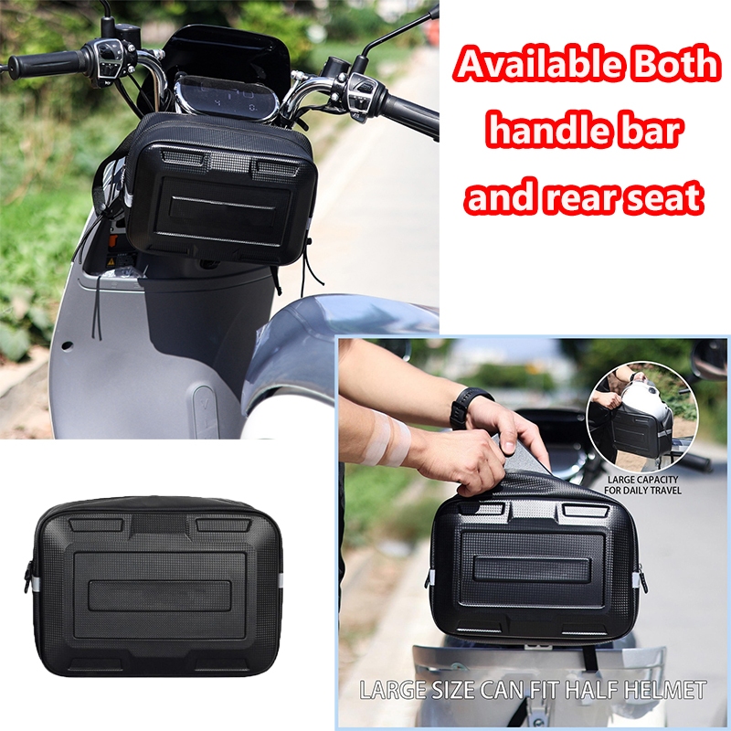 Motorcycle Tail Helmet Bag Motorcycle Rear Seat Bag Back Pack ...