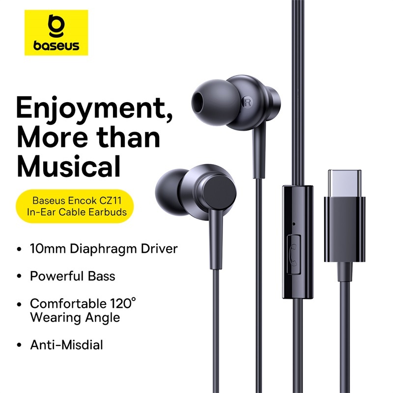 Baseus Encok HZ11/CZ11 lateral in-ear Wired Earphones Headset ...