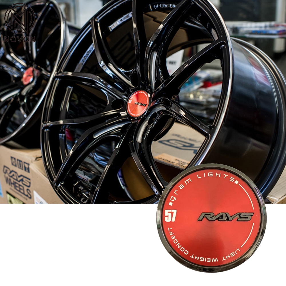 1PC 66MM Wheel Cap Black For RAYS Logo Wheel Rim Hub Caps Dust-Proof ...