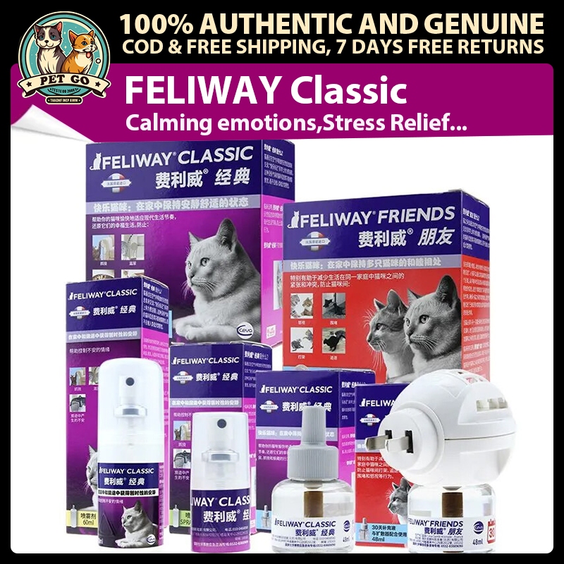 Feliway Cat Calming Spray FELIWAY Classic Friends Pheromone Diffuser 30 ...