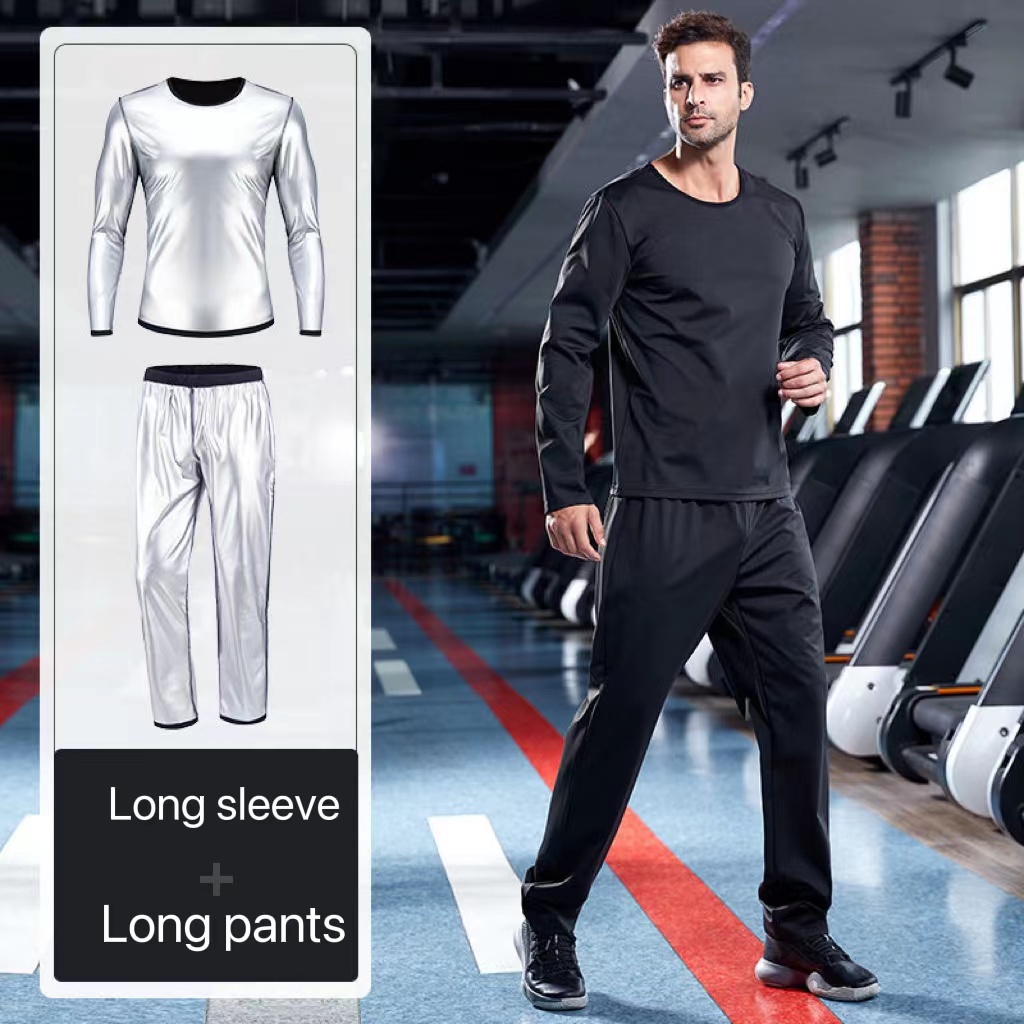 Mens Fats Burner Sauna Suit Tracksuit Man Sweat Saunas Running ...