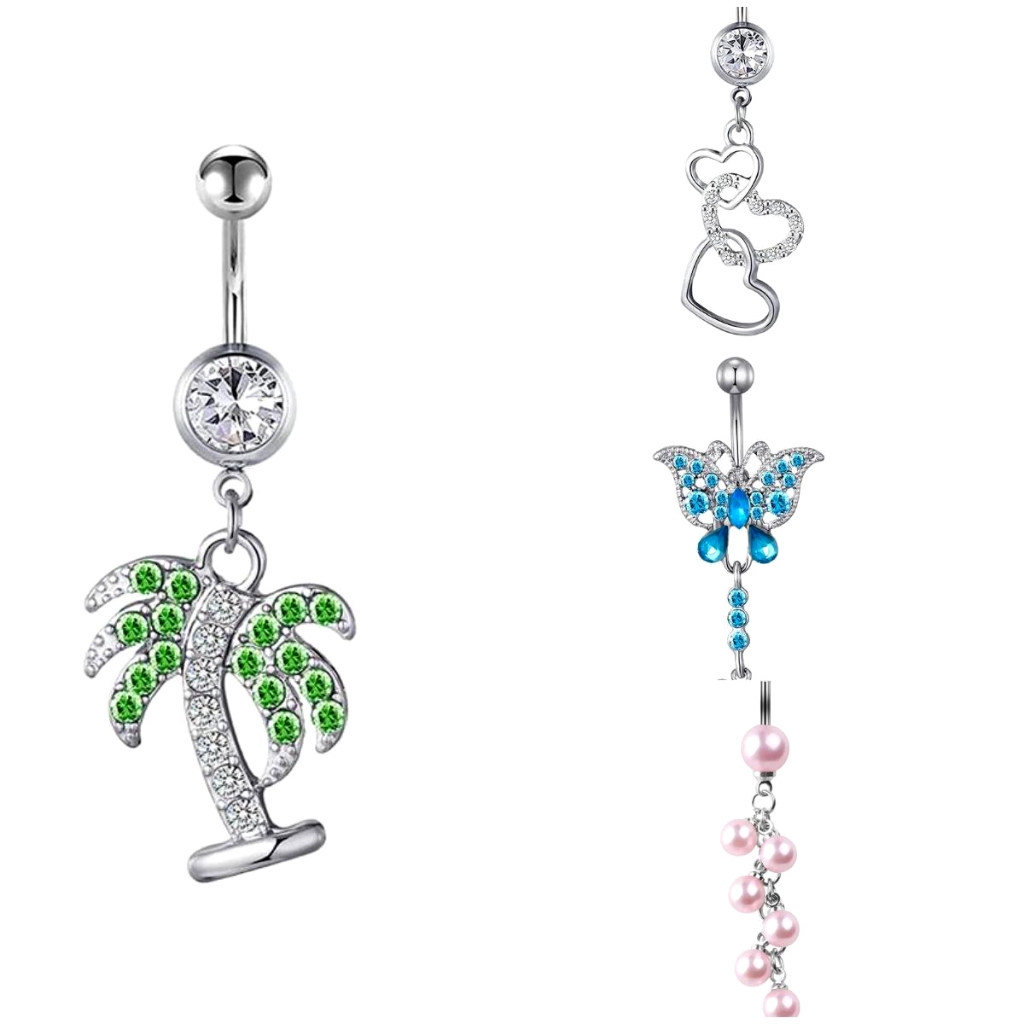 Stainless steel belly button ring human puncture jewelry | Shopee ...