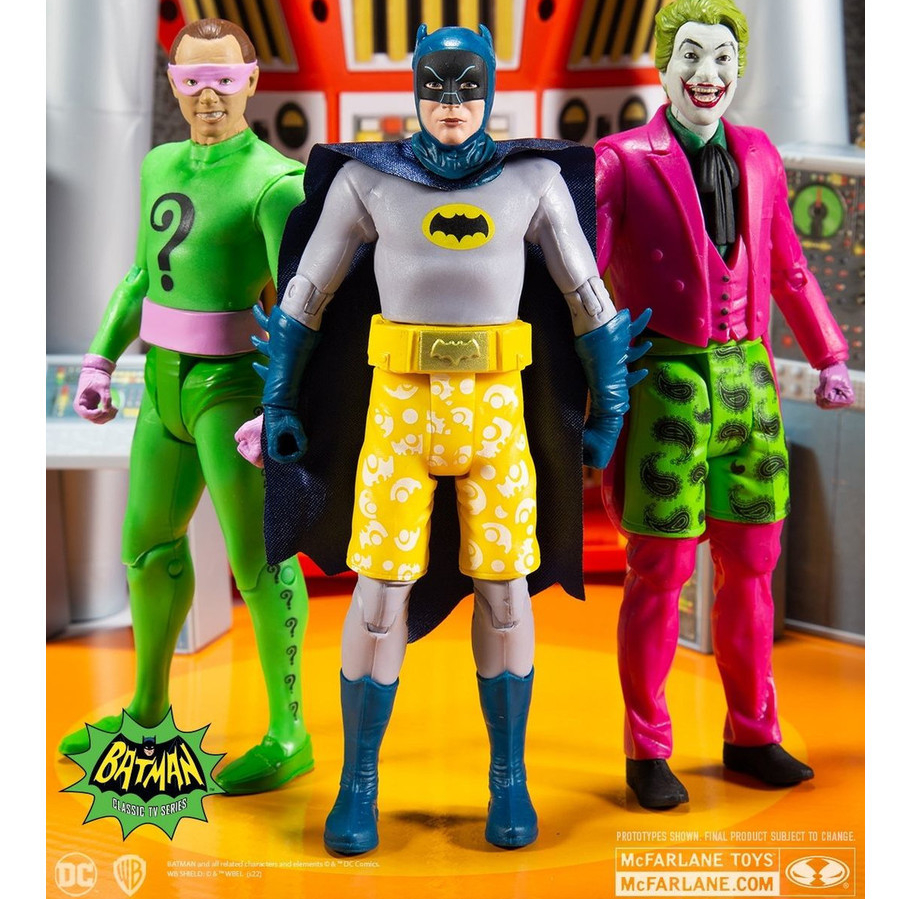 McFarlane DC 1966 Retro Card Batman Joker Riddler 6 Inches | Shopee ...