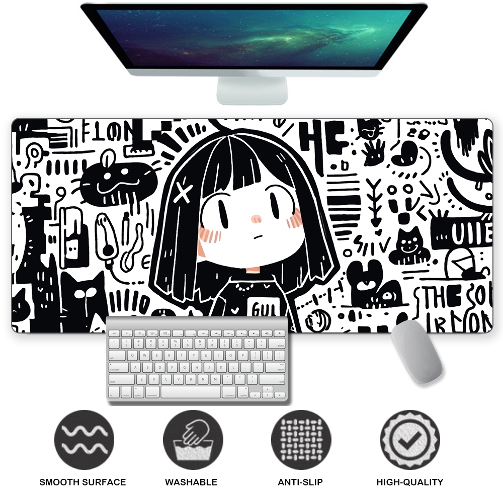 Anime Trendy Graffiti Mousepad Extended Mousepad Large Gaming Mousepad ...