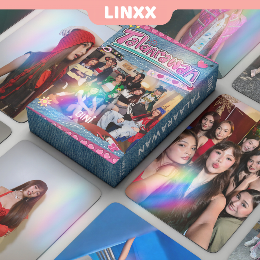 LINXX 55Pcs Bini Talaarawan Laser Lomo Card Photo Card Holographic ...