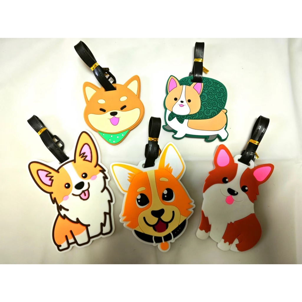 Cute Pet Cute Dog Design Luggage Tag, Travel Accessories, PVC Soft ...