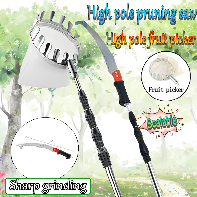 High branch Saw 4/5/6M Telescopic Pole Saw Tree Cutter Pruner High ...