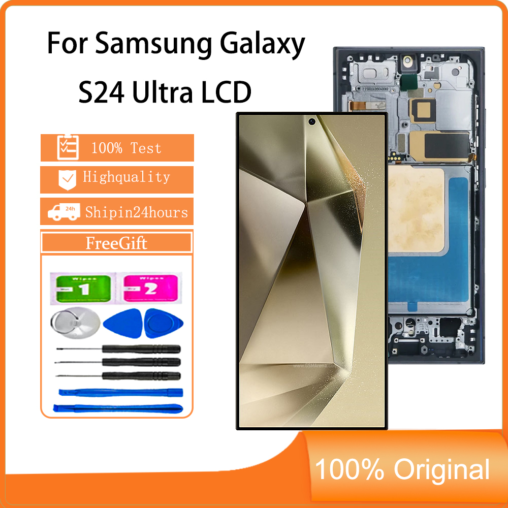 For AMOLED Samsung Galaxy S24 Ultra LCD Display Touch Screen With Frame ...