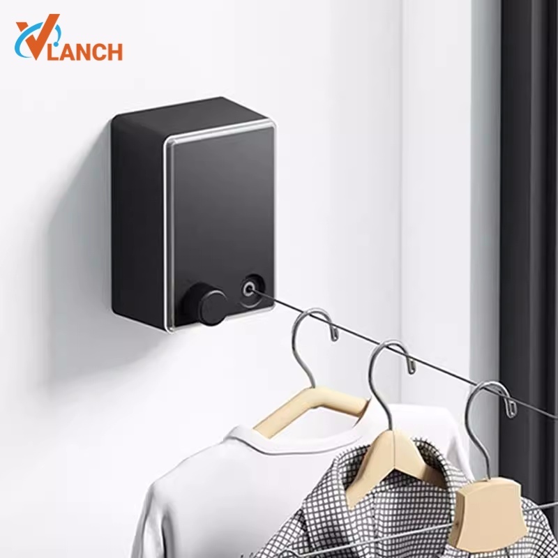 VLANCH Invisible Clothesline Indoor No-Drilling Clothes Hanger ...