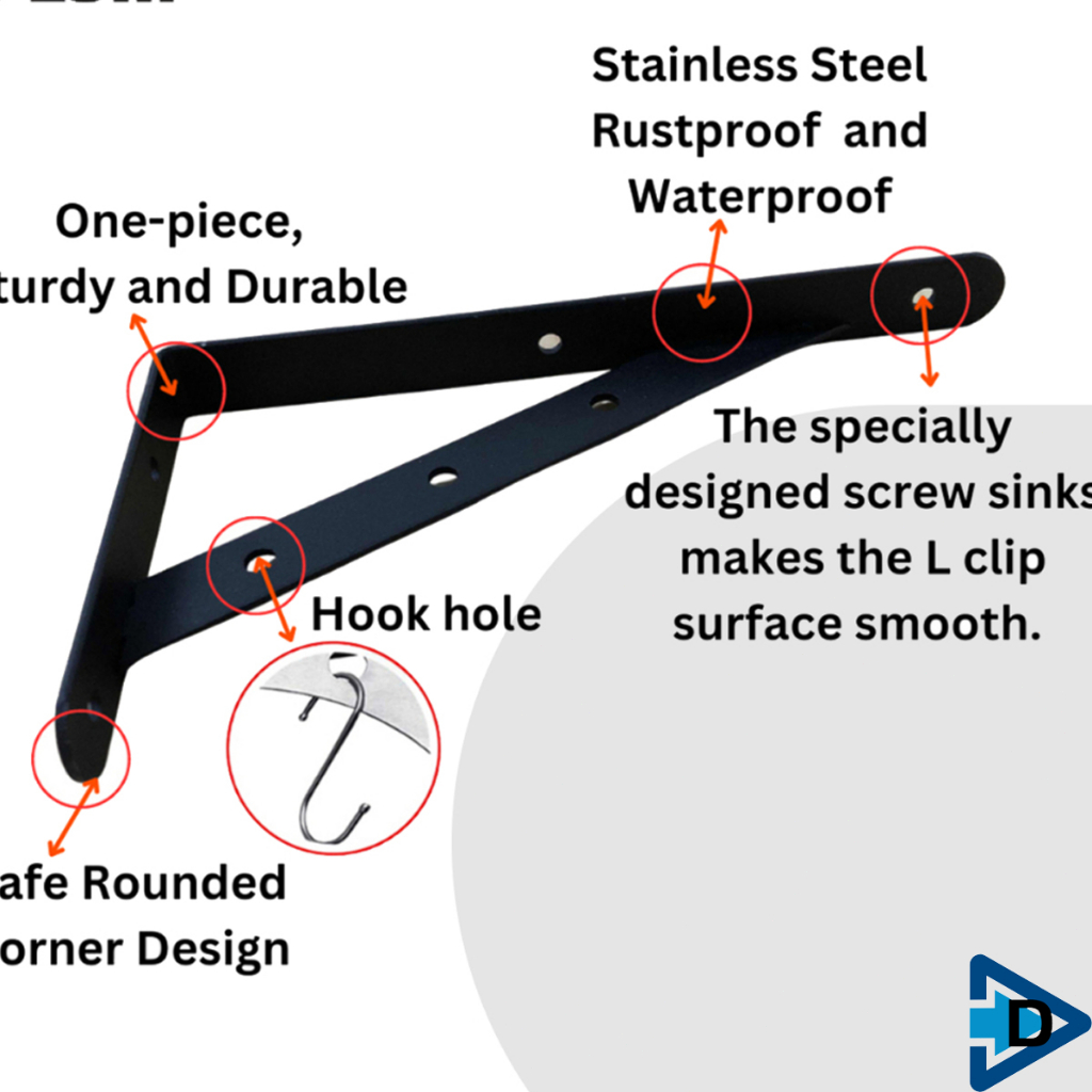 Bracket Angle Bracket Heavy Duty Shelf Bracket Wall Triangle Bracket L ...