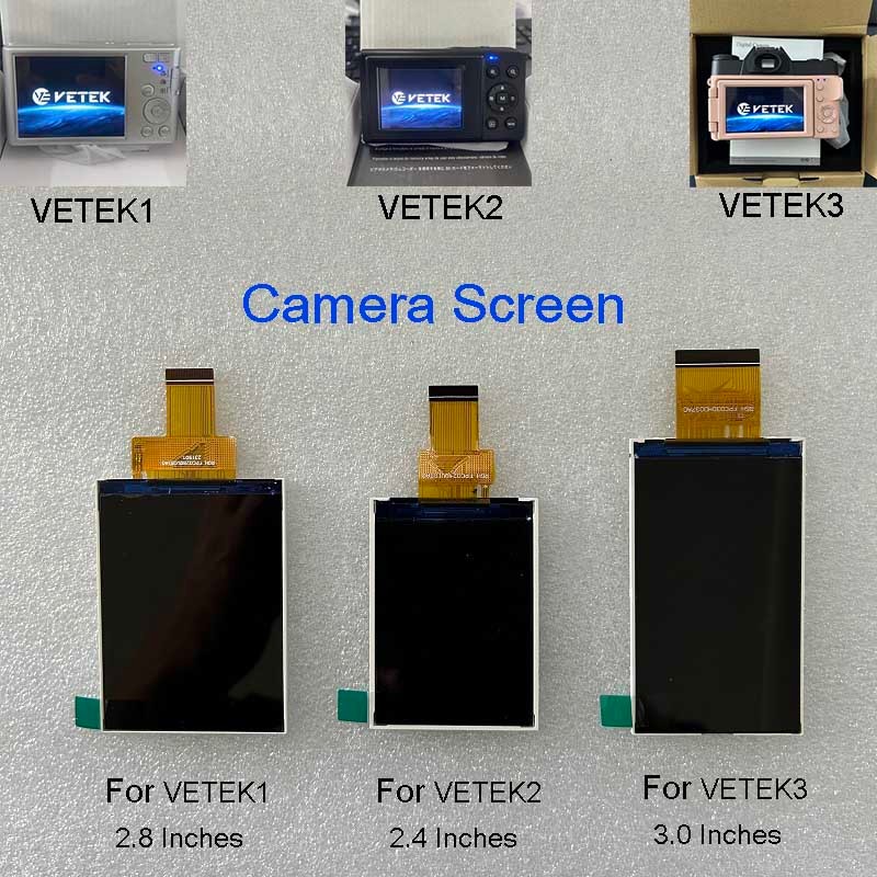 Camera Screen LCD Screen For VETEK 1 VETEK 2 VETEK 3 VETEK 8 | Shopee ...