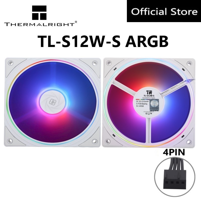 Thermalright TL-S12W-S ARGB Case Fan CPU Fan 120mm Cooler Fan PC PWM ...