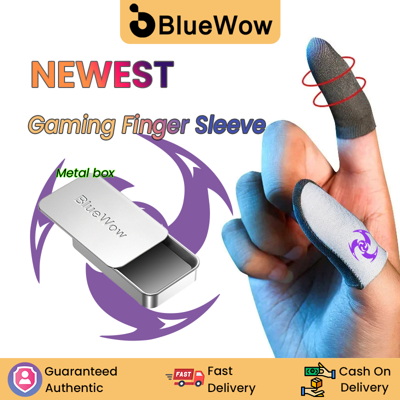BlueWow Gaming Finger Sleeve for PUBG Breathable Fingertips Sweatproof Anti-slip Fingertip ...