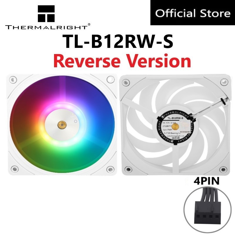 Thermalright TL-B12RW-S Reverse Version Fan 120mm 2150RPM Case Fan 5V ...