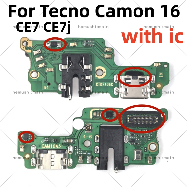 USB Charging charger port board For Tecno Camon 16 CE7 CE7j Mainboard ...