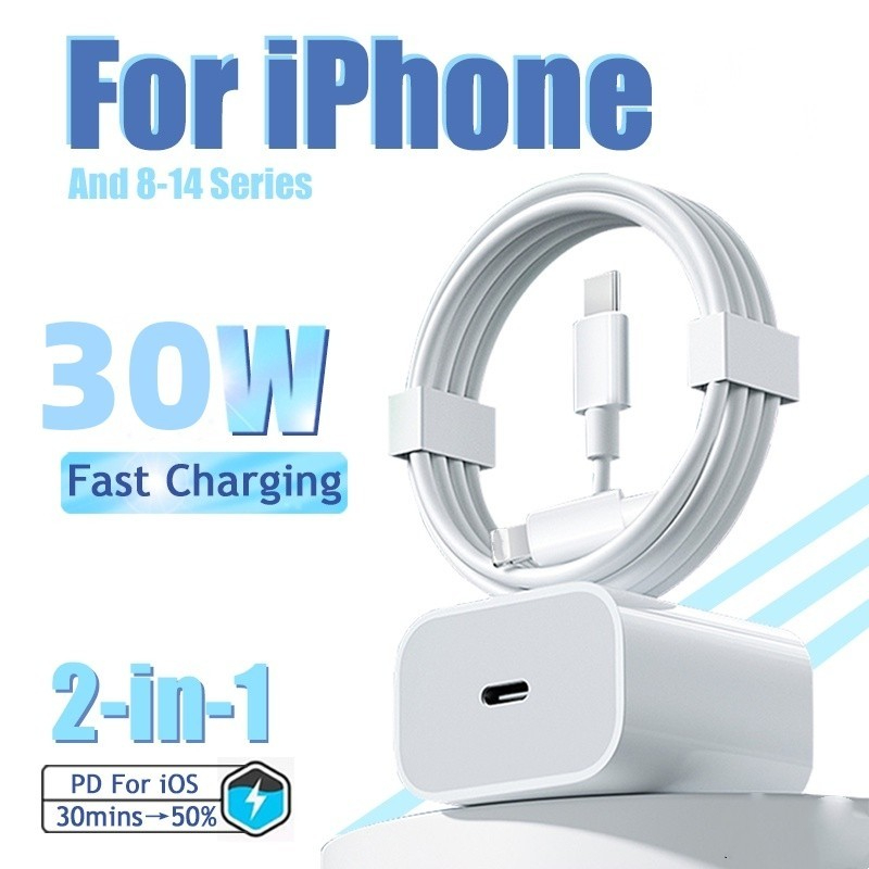 30W Fast Charger USB C PD Fast Charging Adapter for iphone 14 13 11 Pro Max Xs XR X 8 plus ...