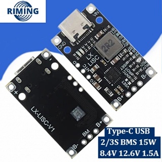 Type-C USB 2/3S BMS 15W 8.4V 12.6V 1.5A Lithium Battery Charging Boost ...