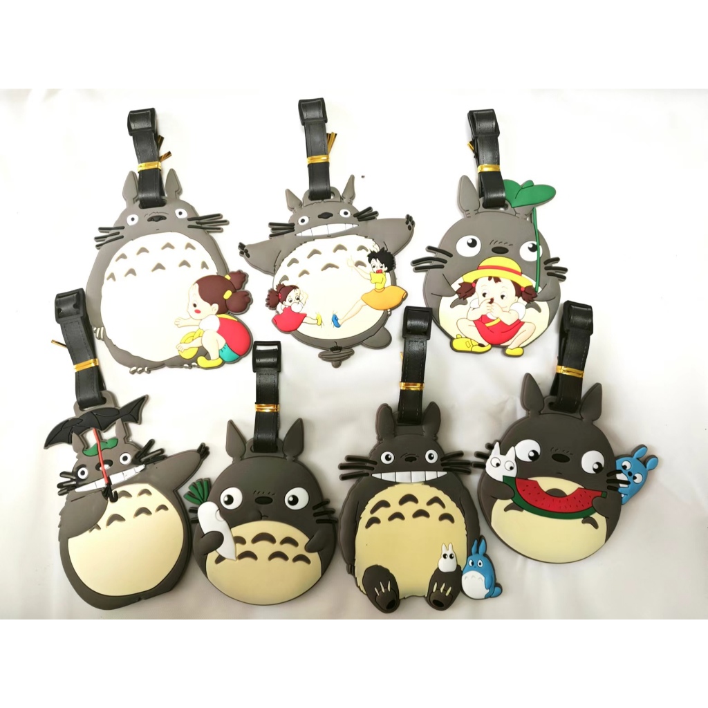 My Neighbor Totoro Design Luggage Tag, PVC Soft Rubber Name Tag, Travel ...
