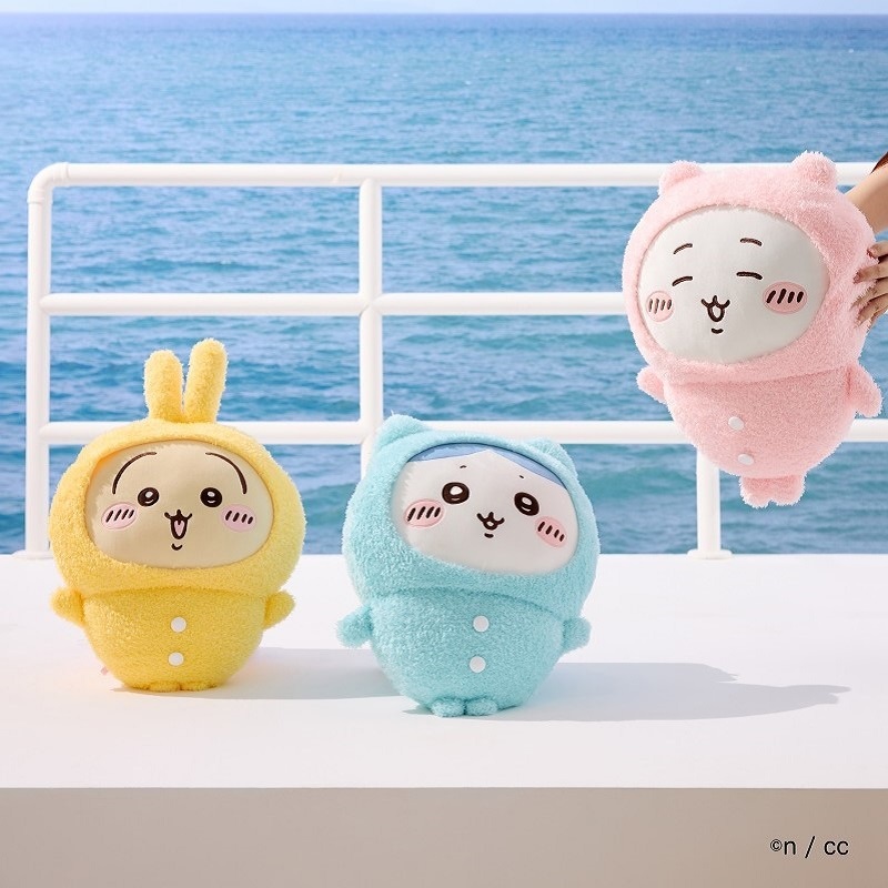 Miniso X Chiikawa Usagi Hachiware Doll Pajamas Standing Doll Grain ...