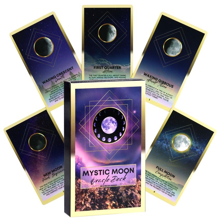 Mystic Moon Oracle Cards Games The Meaning Of The Card Is Printed On ...