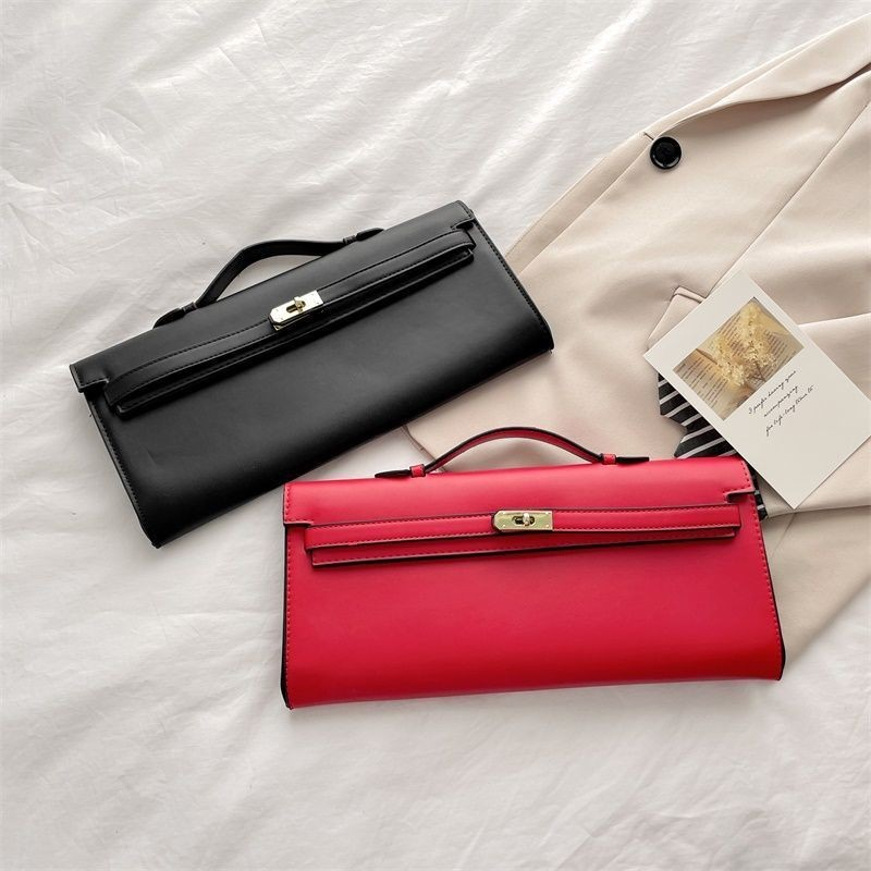 Temperament Simple Bag 2024 New Style Female Bag Long Kelly Bag Clutch ...