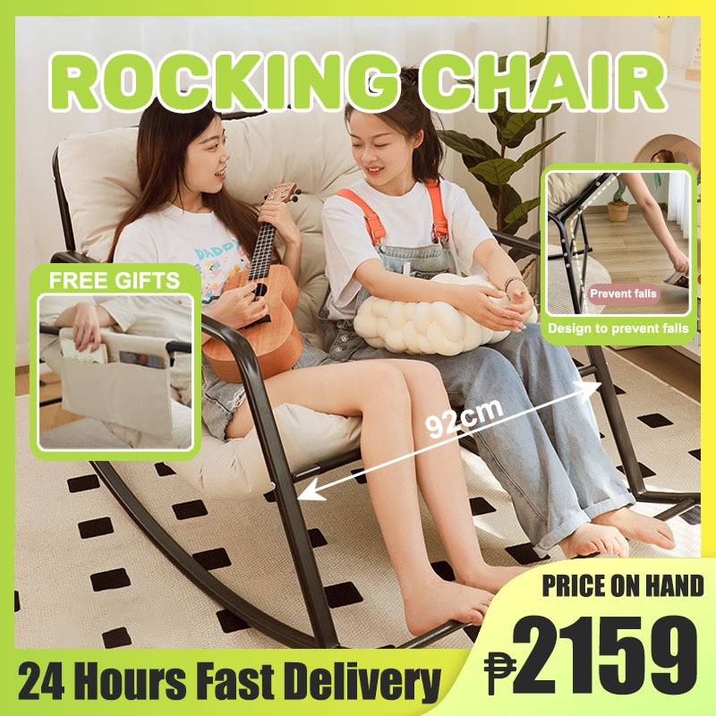 Rocking Chair Nordic Style Recliner Sofa Rocking Chair Nap Balcony Lazy ...