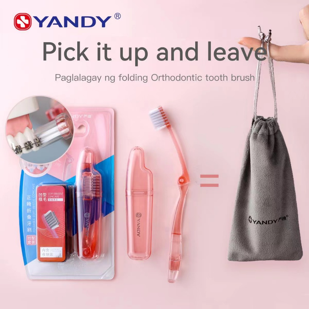 YANDY Soft Bristle Fold Toothbrush Ultra-fineTen Thousand Bristles Oral ...