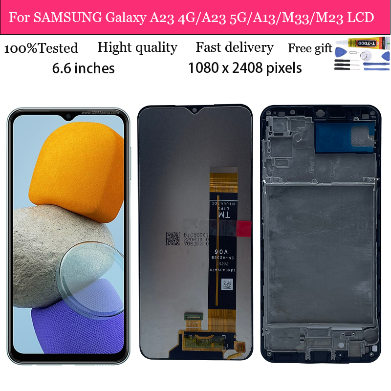 Original For SAMSUNG Galaxy A23 A235 A236 A13 A135 M33 M336 M23 LCD ...