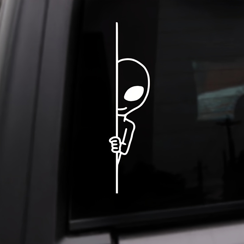 Cute Funny Peeking Alien UFO Car Sticker Decal Removable Waterproof ...