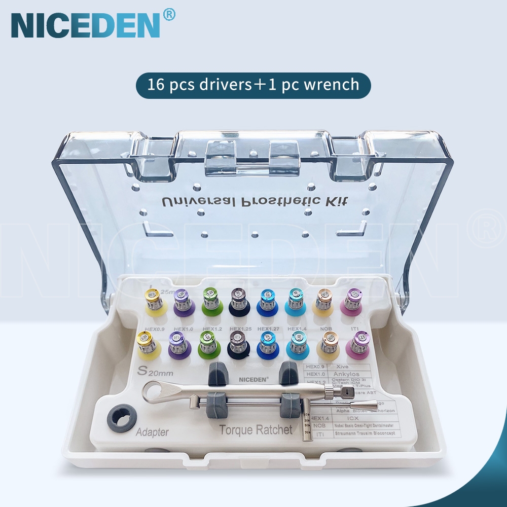 NICEDEN Dental Implant Tools Torque Wrench Screw Drives Prosthetic ...