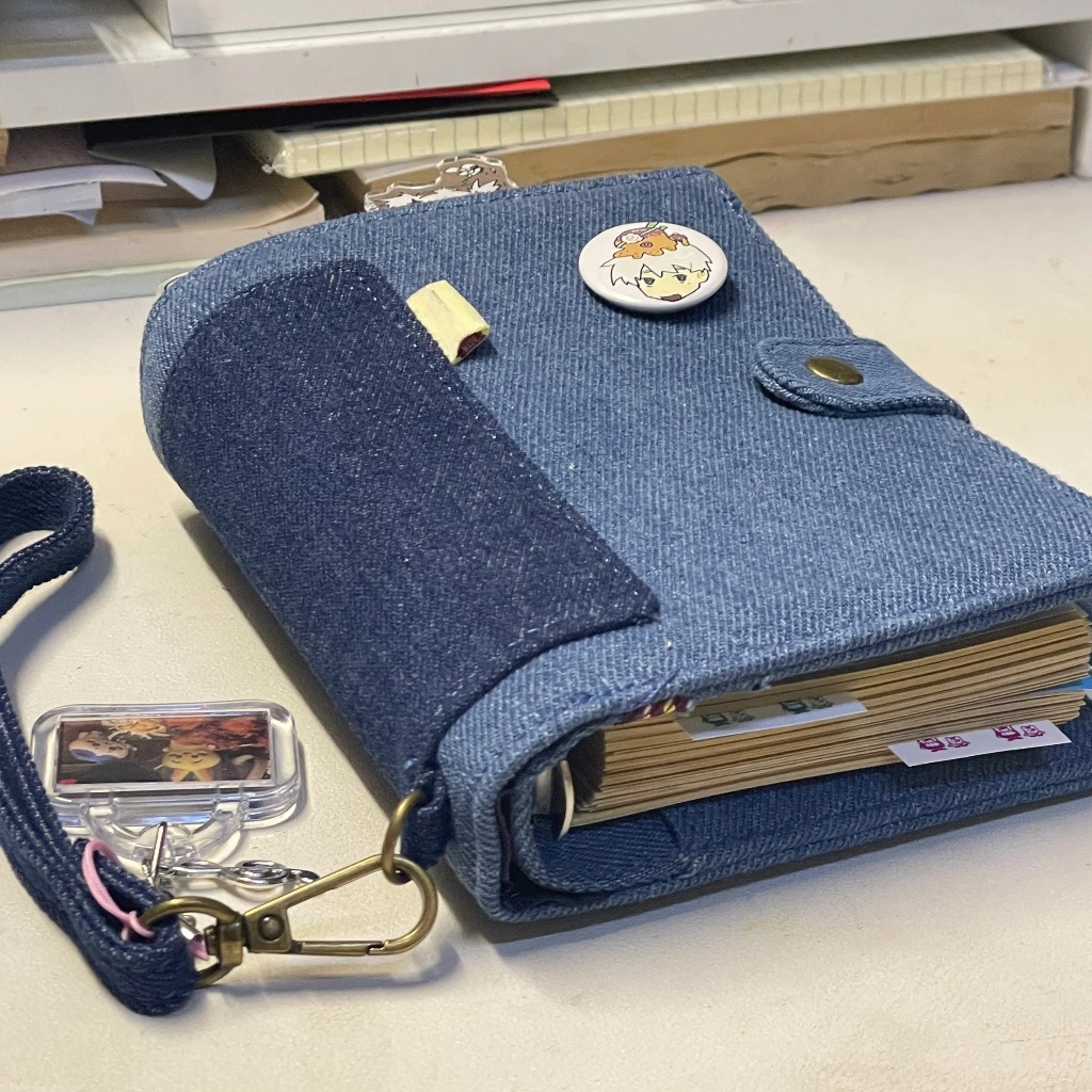 Denim Loose-leaf Handbook Schedule Book Xiaohongshu Same Style A7 Card ...