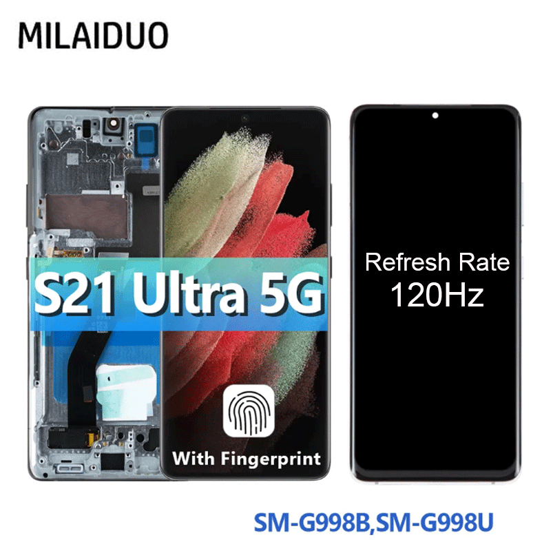 Original Super AMOLED S21Ultra G998 Display 120Hz For Samsung Galaxy ...
