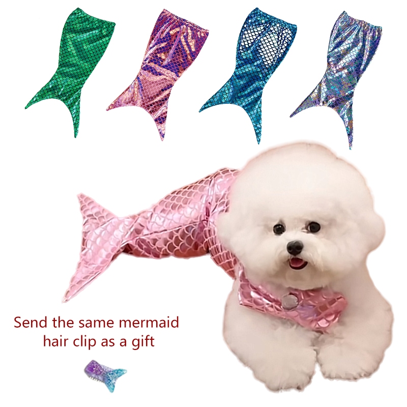 Mermaid Tail Cross-Dressing Suit Pet Cross-Dressing Costume Cat Dog ...