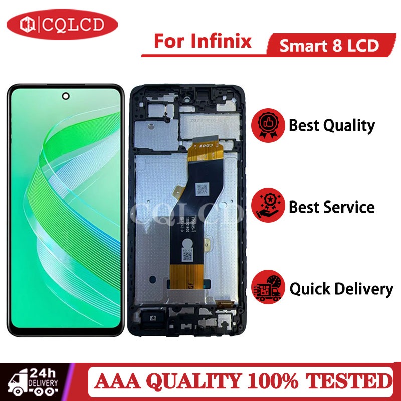 For Infinix Smart 8 LCD With Frame Display Touch Screen Assembly ...