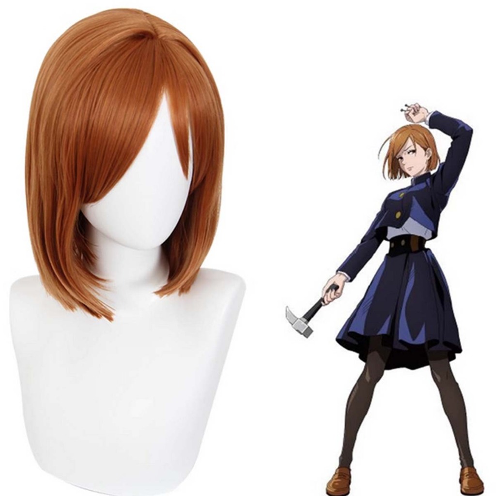 Jujutsu JJK Anime Kugisaki Nobara Cosplay Wig Rose Net Synthetic Fiber ...
