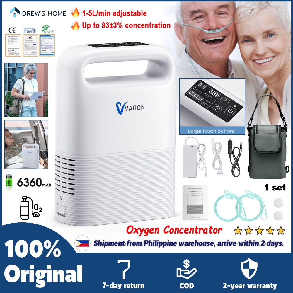 【Local Warehouse+COD】VARON Oxygen Concentrator, Oxygenerator with Dual ...