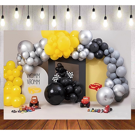 Racing Car Themed Balloons Arch Backdrops Kids Boy Photography Child ...